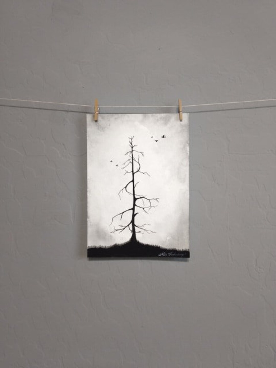 End of Time - Creepy Dead Halloween Tree Landscape - Original ...