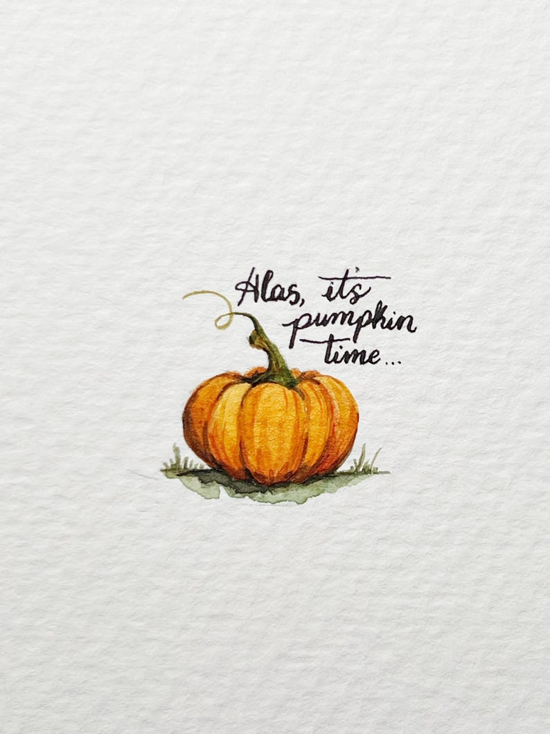 Alas, It's Pumpkin Time - Pumpkin Halloween Autumn Fall Miniature ...