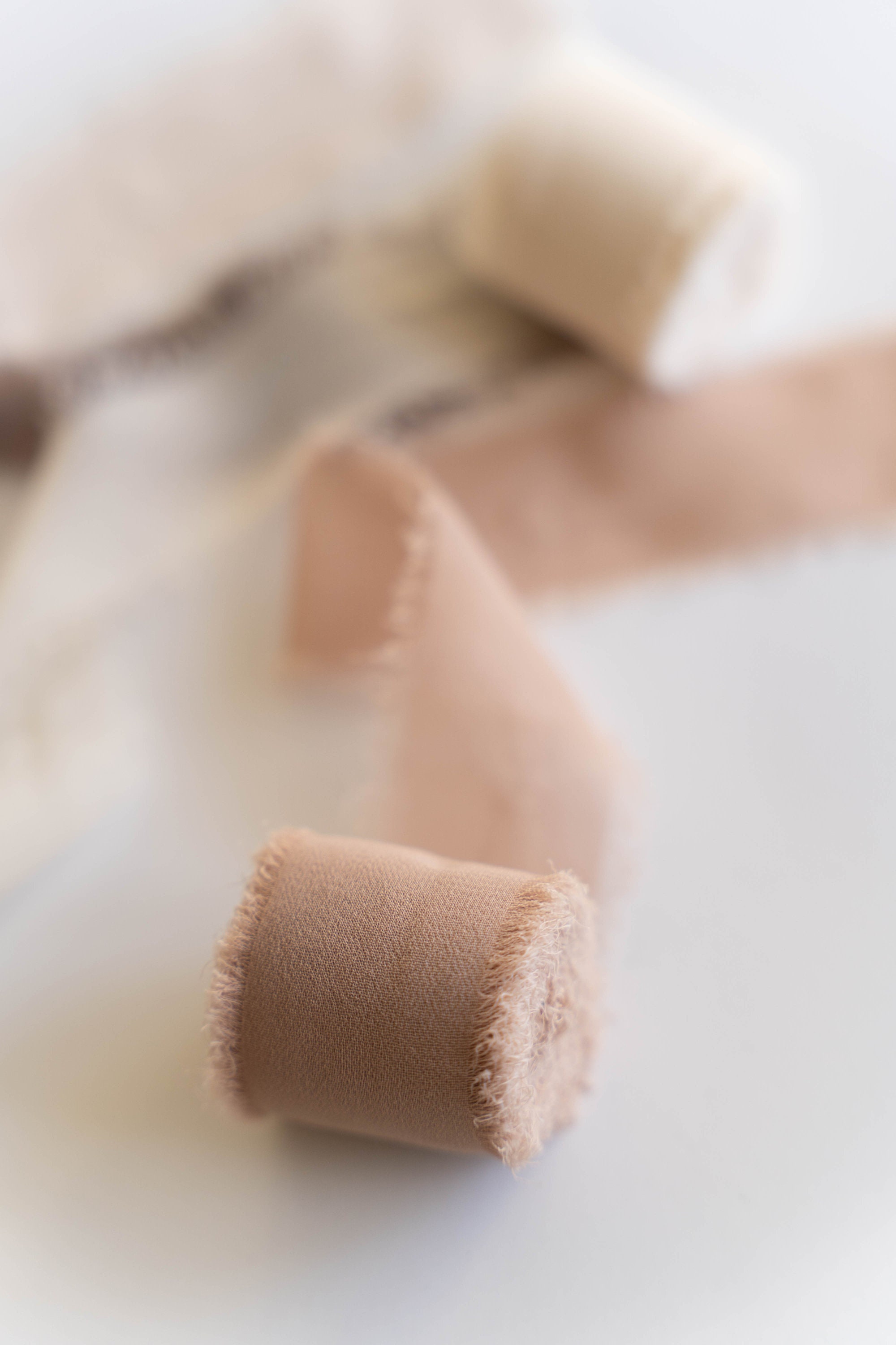 Hand Frayed Neutral Bridal Bouquet Ribbon multiple Colors Available - Etsy