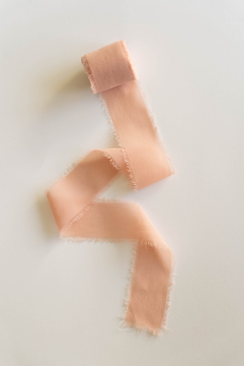 Hand Frayed Neutral Bridal Bouquet Ribbon multiple Colors Available - Etsy