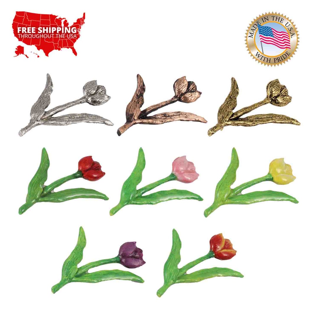 Tulip Pin, Pewter, Tulip, Flower, Plant, Nature, Garden, Lapel, Hat ...
