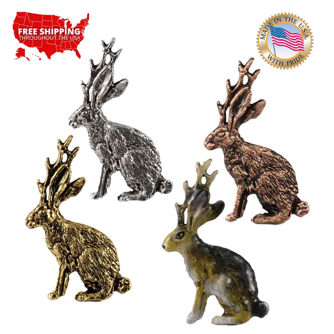 Creative Pewter Designs Jackalope Pewter Lapel Pin or Magnet - Etsy