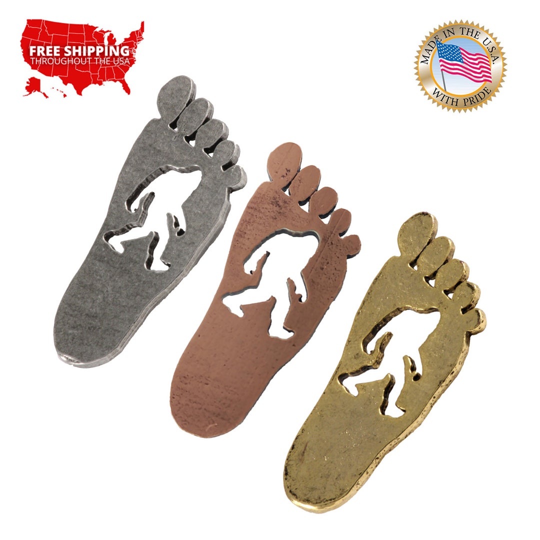 Sasquatch (bigfoot) Footprint Pin, Pewter, Bigfoot, Yeti, Footprint ...