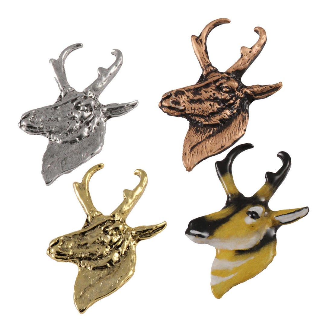 Pronghorn Antelope Pin, Fridge Magnet, M022, 1.5 Inches, Handmade in ...