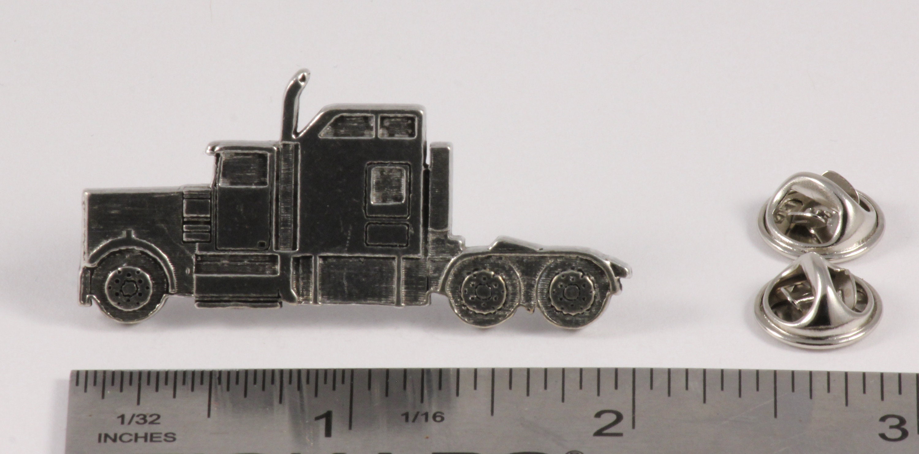 Semi Truck Pin Pewter Lorry Semi Truck Vehicle Highway - Etsy
