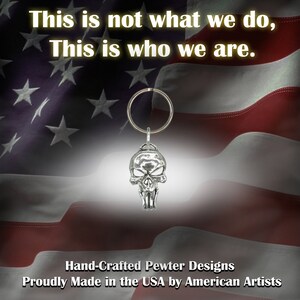 3D Skull the Punisher Keychain, G126KC, 1 1/4 Inch, Metal, Death ...