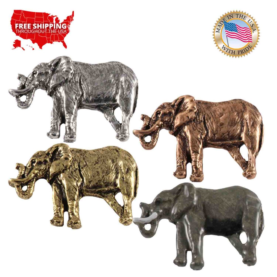 Creative Pewter Designs Elephant Full Body Pewter Lapel Pin or Magnet ...