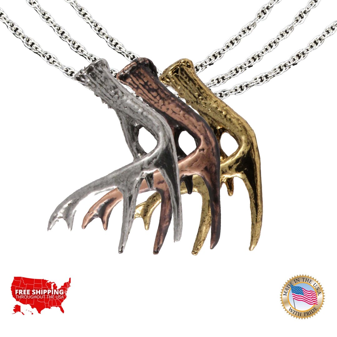 Antler Shed Pendant, Elk Antler Jewelry, Deer Antler Necklace, Antler ...