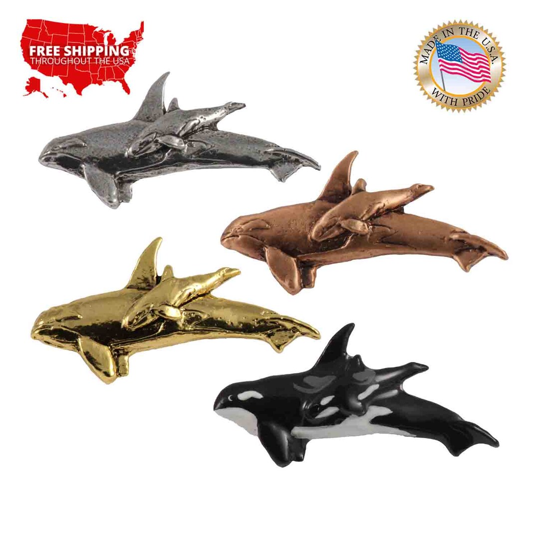 Killer Whale Pin, Fridge Magnet, Mother Orca, M074, 1.75 Inches ...