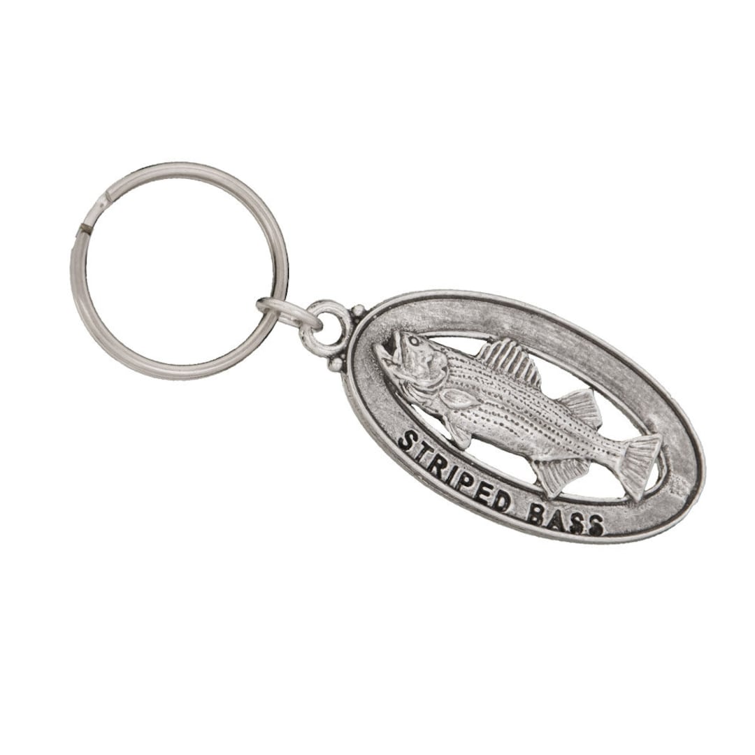 Striped Bass Keychain, S049KC, 2 Inch, Striper, Saltwater Fish, Sport ...