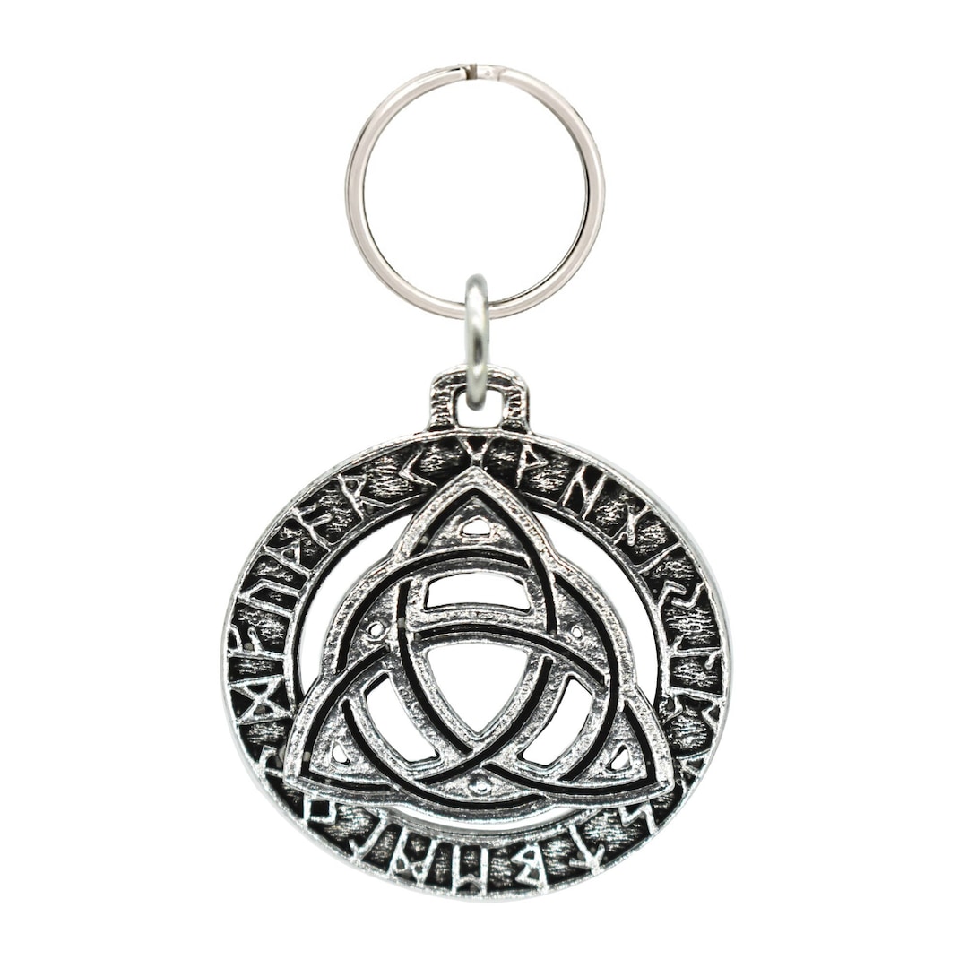 Celtic Knot in Runes Keychain, G026KC, 1 3/4 Inch, Metal, Viking, Norse ...