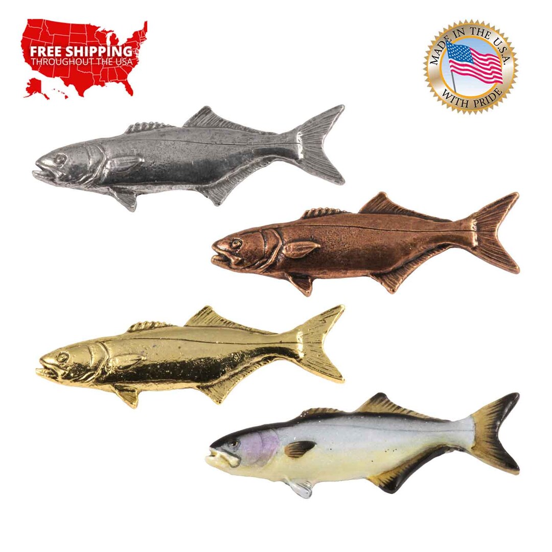 Bluefish Large Pin, Pewter, Lapel, Hat, Pins, Brooch, Brooches, Jewelry ...