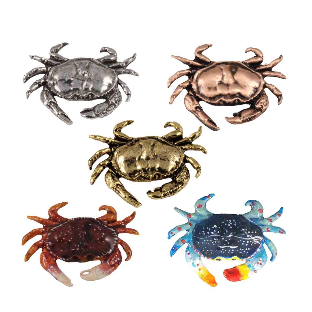 Dungeness Crab Pin, Pewter, Blue Crab, Seafood, Nautical, Lapel, Hat ...