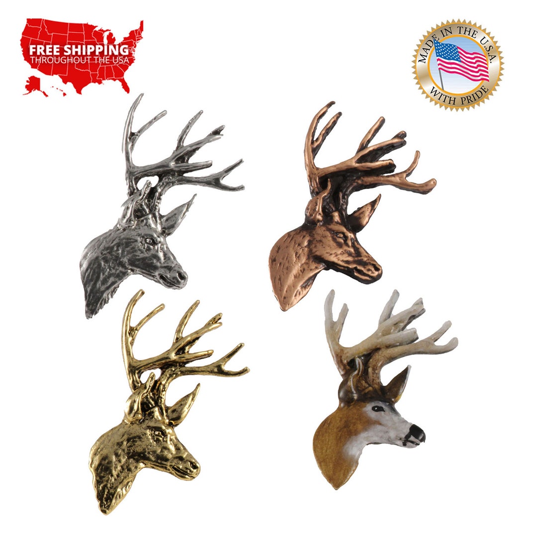 Mule Deer Pin, Fridge Magnet, Side View, M010, 2 Inches, Handmade in ...