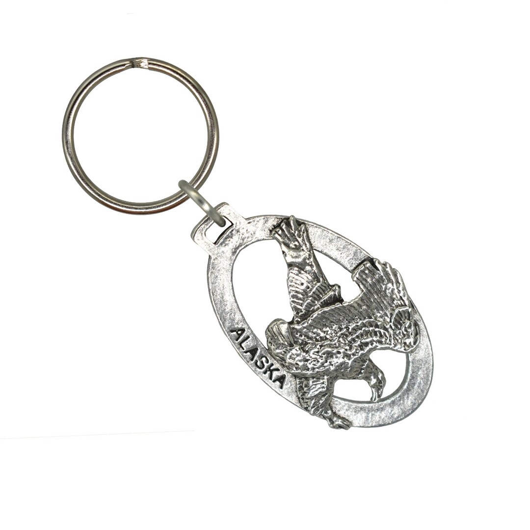 Bald Eagle Flying Alaska Keychain, A618KC, 2 Inch, Souvenir, Bird of ...