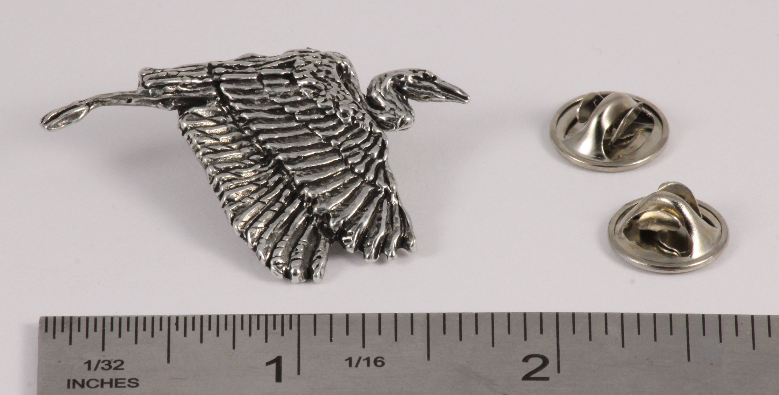 Creative Pewter Designs Great Blue Heron Flying Bird Pewter | Etsy