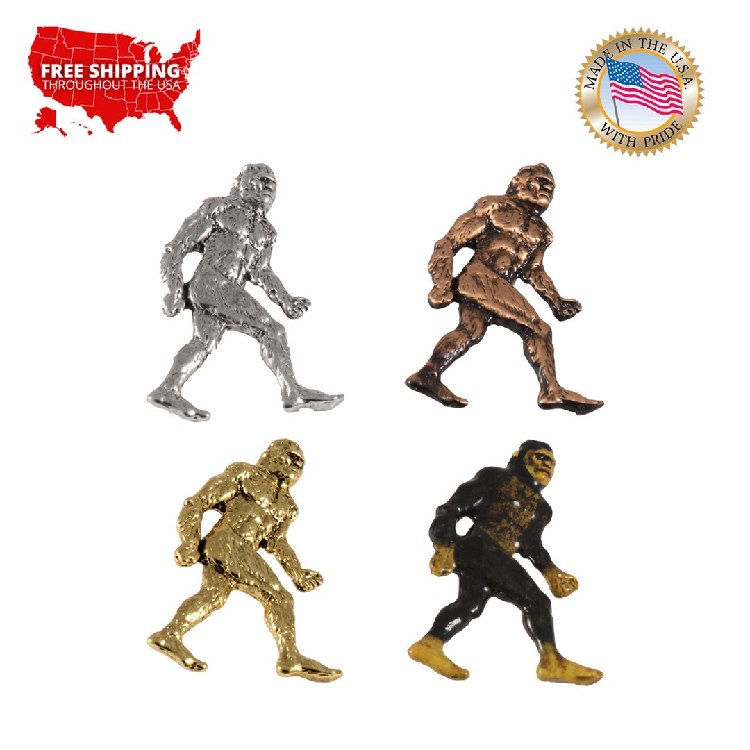 Sasquatch (bigfoot) Full Body Pin, Pewter, Bigfoot, Sasquatch, Yeti ...