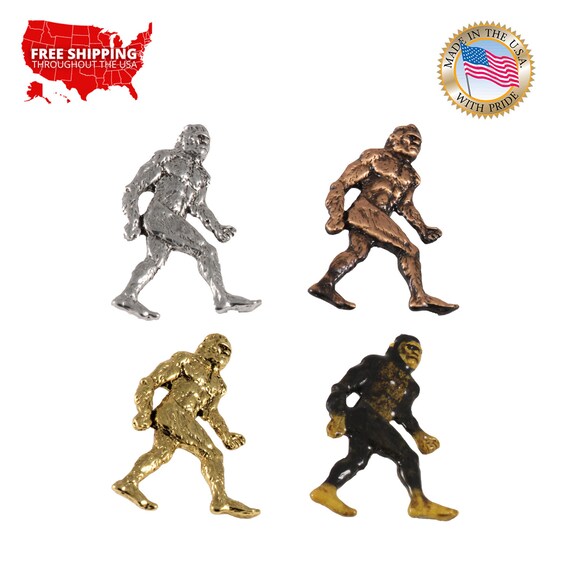 Sasquatch bigfoot Full Body Pin Pewter Bigfoot Sasquatch - Etsy