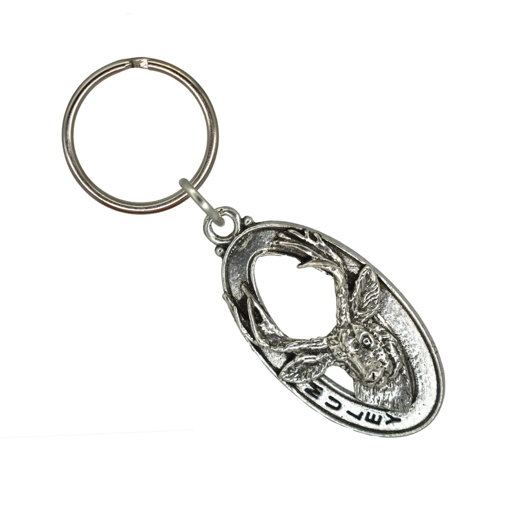 Mule Deer Head Keychain, M011KC, 2 Inches, Muley, Buck, Hunting, Nature ...