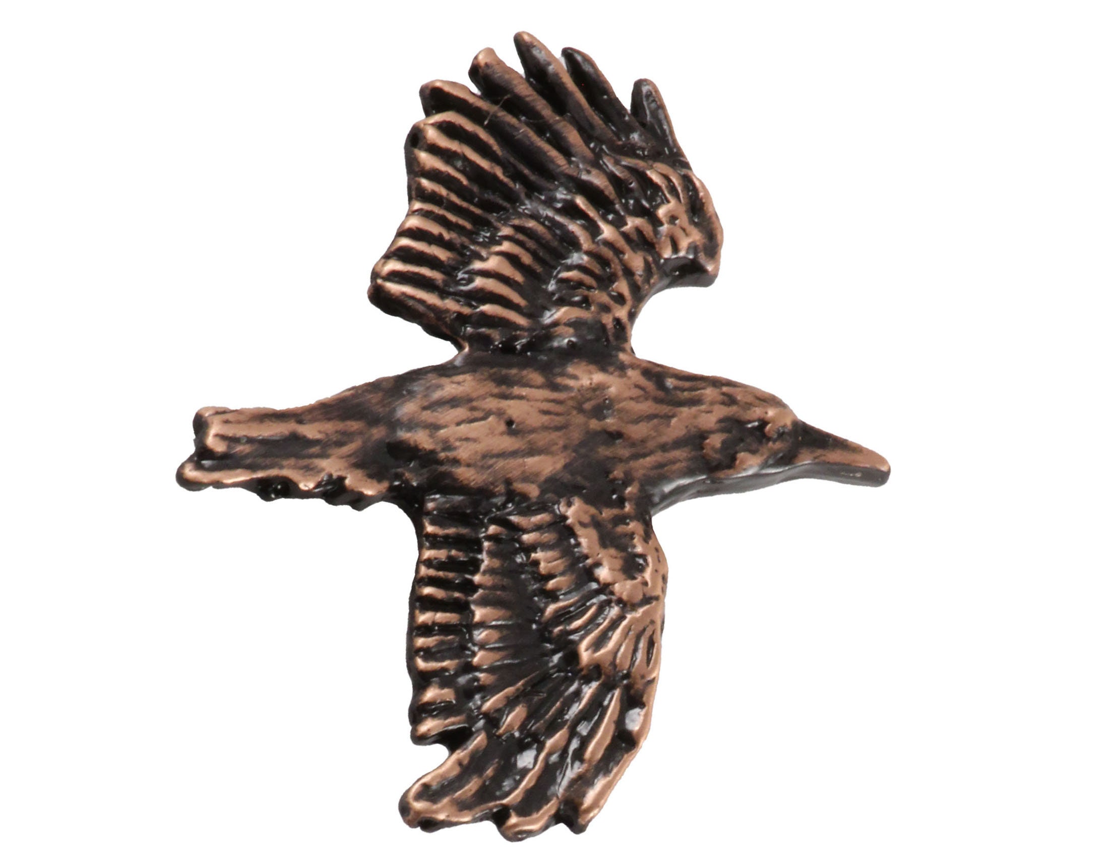 Creative Pewter Designs Raven Flying Large Bird Pewter Lapel Pin Brooch ...