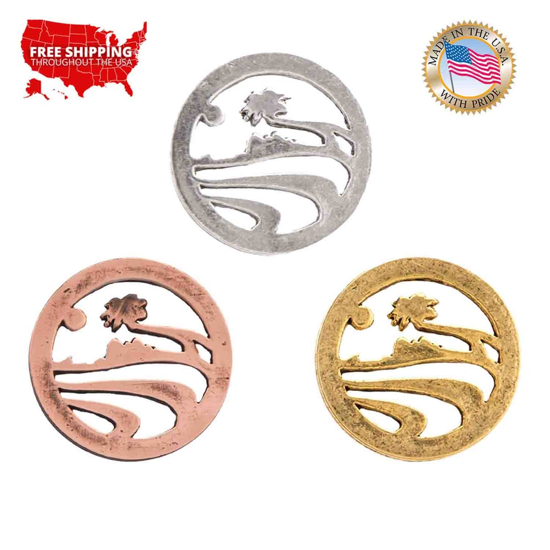 Palm Tree Pin, Pewter, Palm, Tree, Tropical, Desert, Lapel, Hat, Pins ...