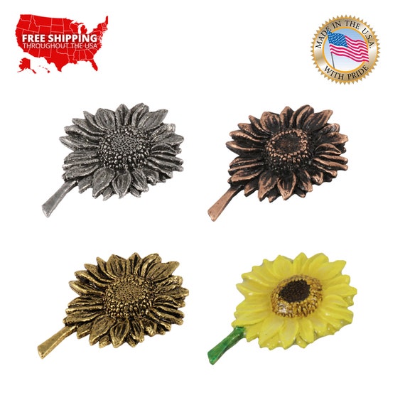Sunflower Pin Pewter Sunflower Flower Plant Garden Etsy