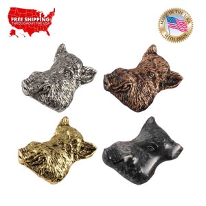 Creative Pewter Designs Wild Boar Head Pewter Lapel Pin or Magnet M158 ...