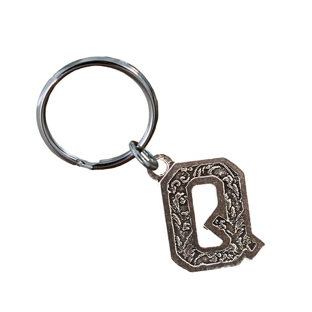 Letter Q Keychain, L017KC, 1 Inch, Alphabet, Initial, Personalized ...