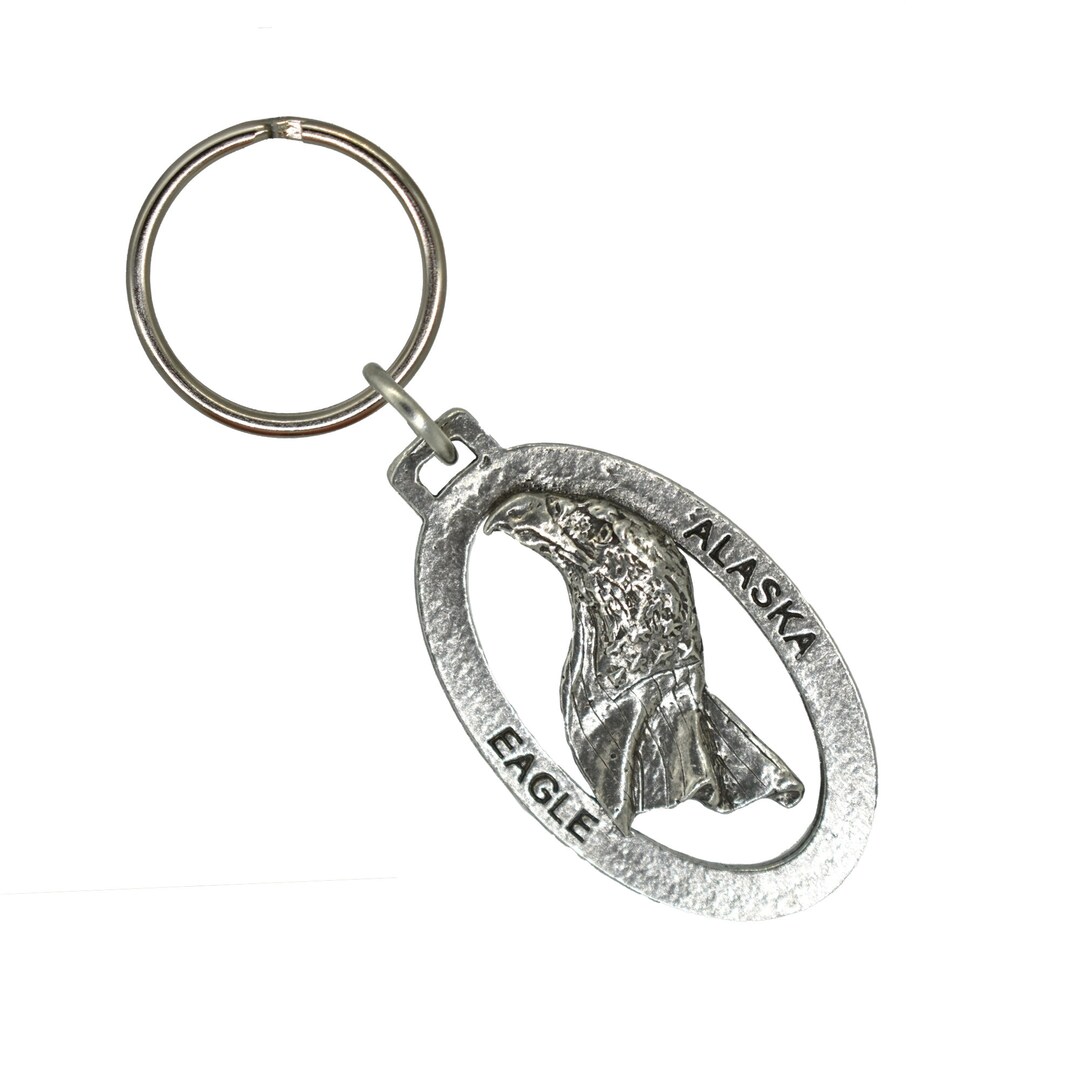 Bald Eagle Head Alaska Keychain, A616KC, 2 Inches, Souvenir, Bird of ...