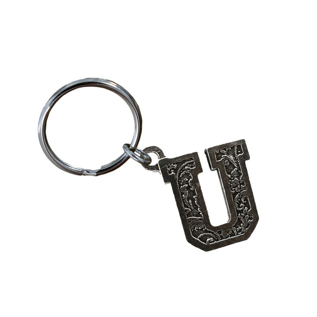 Letter U Keychain, L021KC, 1 Inch, Alphabet, Initial, Personalized ...