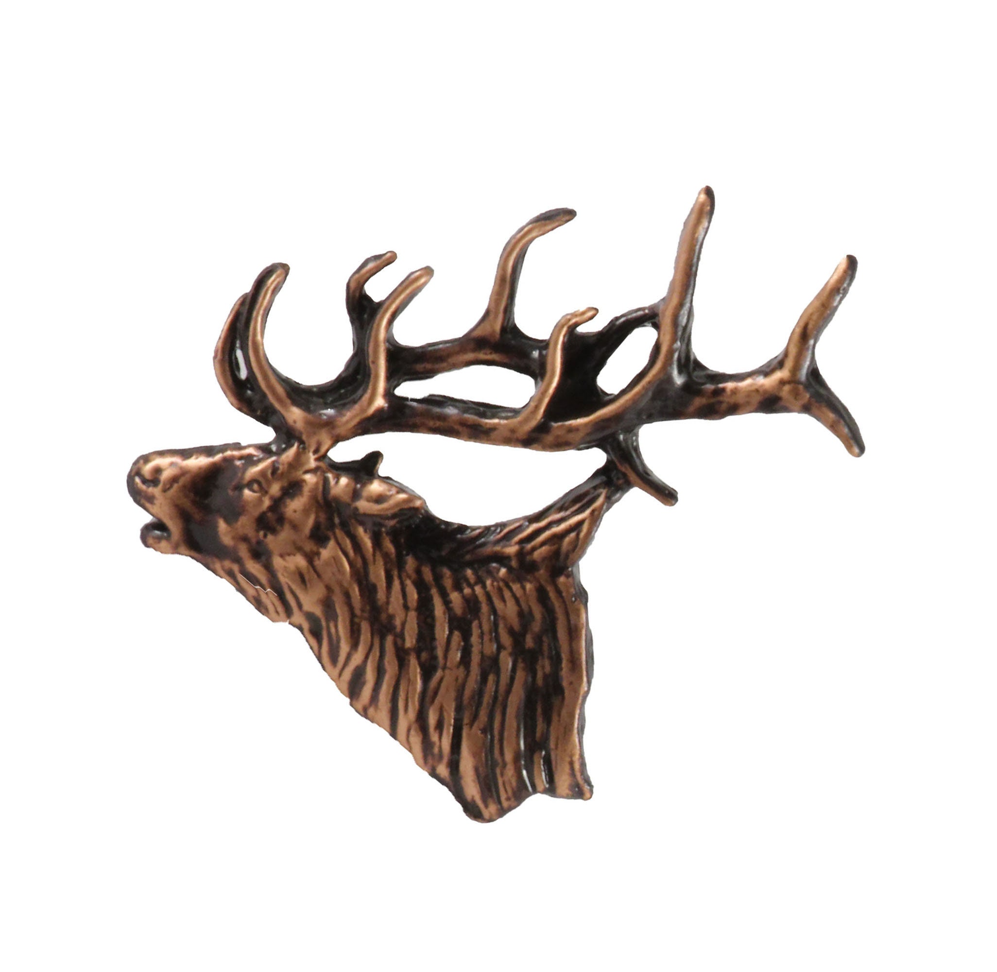 Elk Head Bugling Pin, Fridge Magnet, M001, 1.5 Inches, Handmade the USA ...