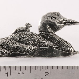 Creative Pewter Designs Loon With Chicks Premium Bird Pewter Lapel Pin ...