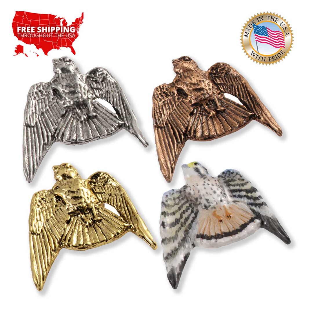Creative Pewter Designs Kestrel Bird Pewter Lapel Pin Brooch, B060 - Etsy