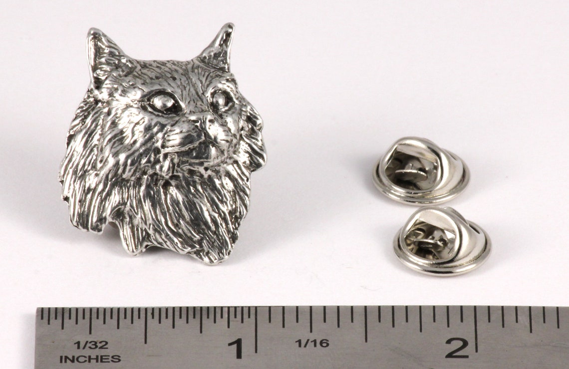 Creative Pewter Designs Maine Coon Cat Pewter Lapel Pin Brooch, C005 - Etsy