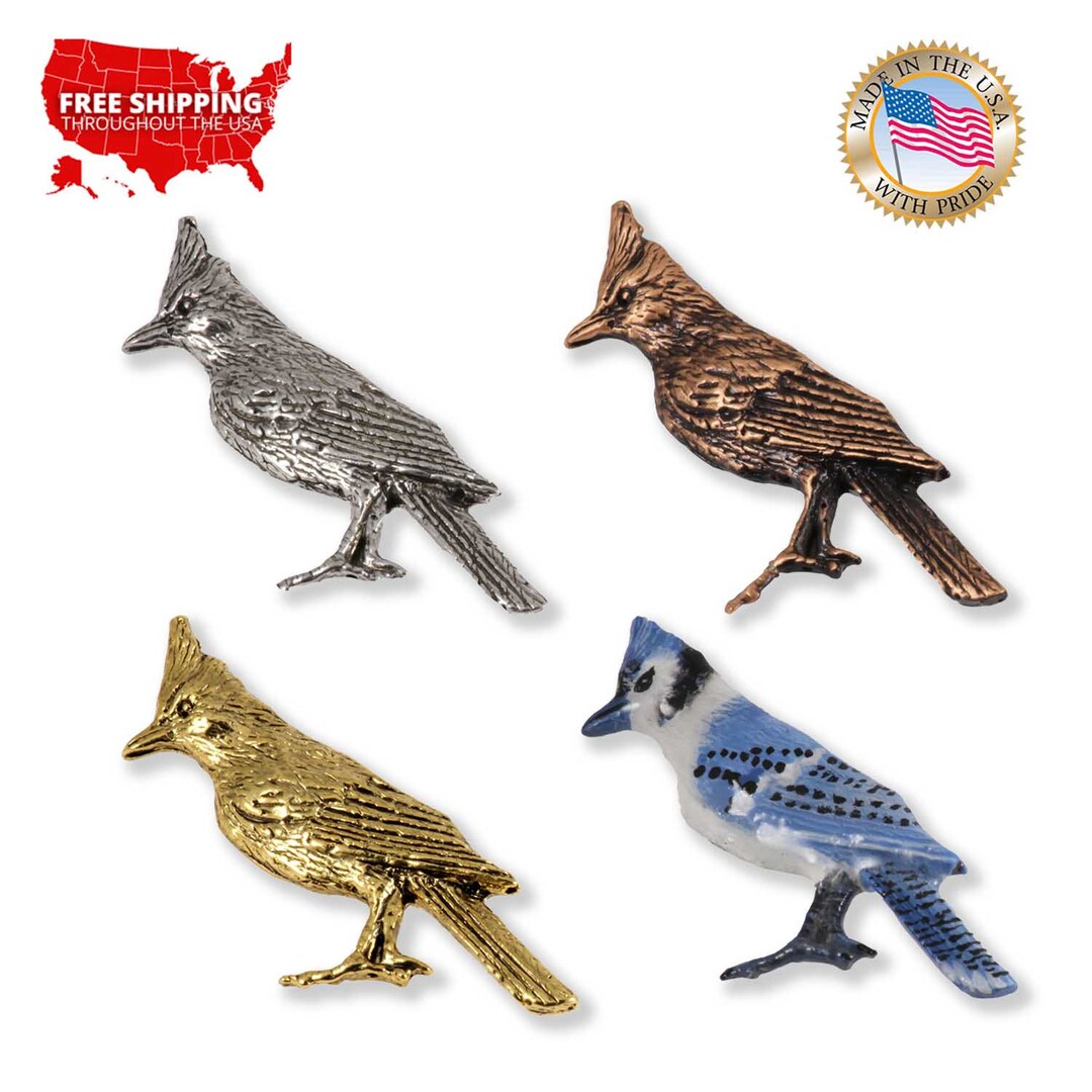 Creative Pewter Designs Blue Jay Bird Pewter Lapel Pin Brooch, B109 - Etsy
