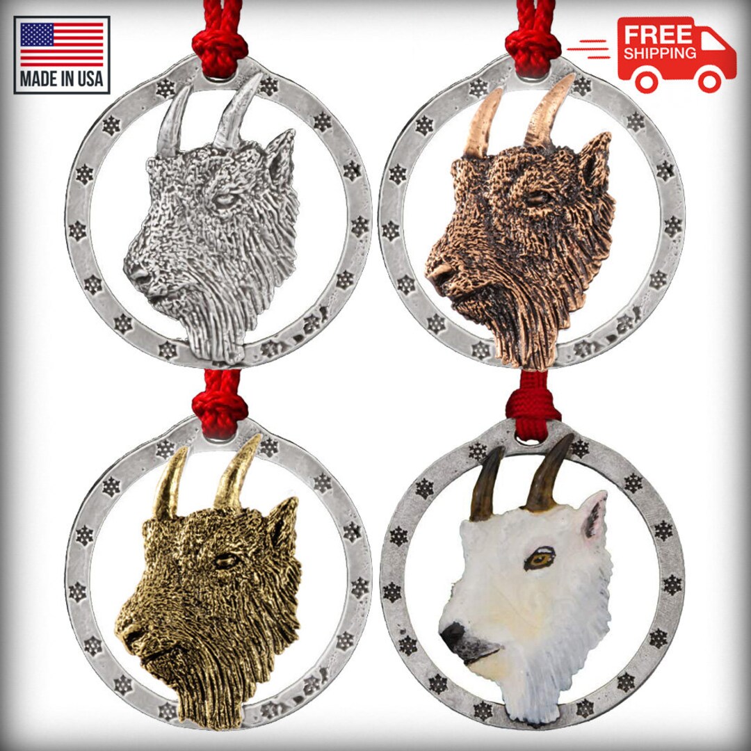 Mountain Goat Ornament, Goat, Pendant, Christmas, Holiday, Tree, Décor ...