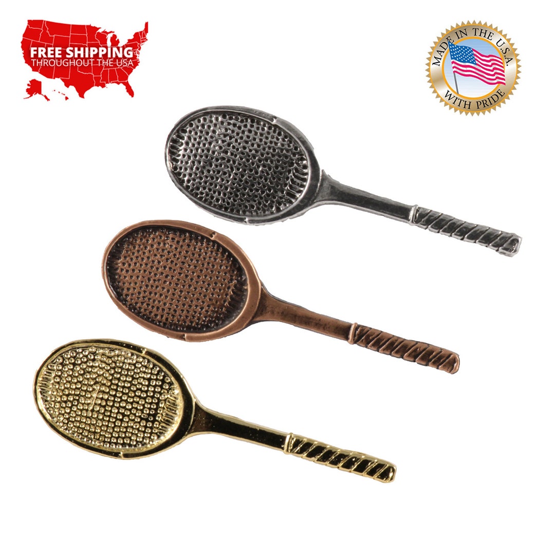 Tennis Racquet Pin, Pewter, Tennis, Sports, Court, Match, Net, Lapel ...