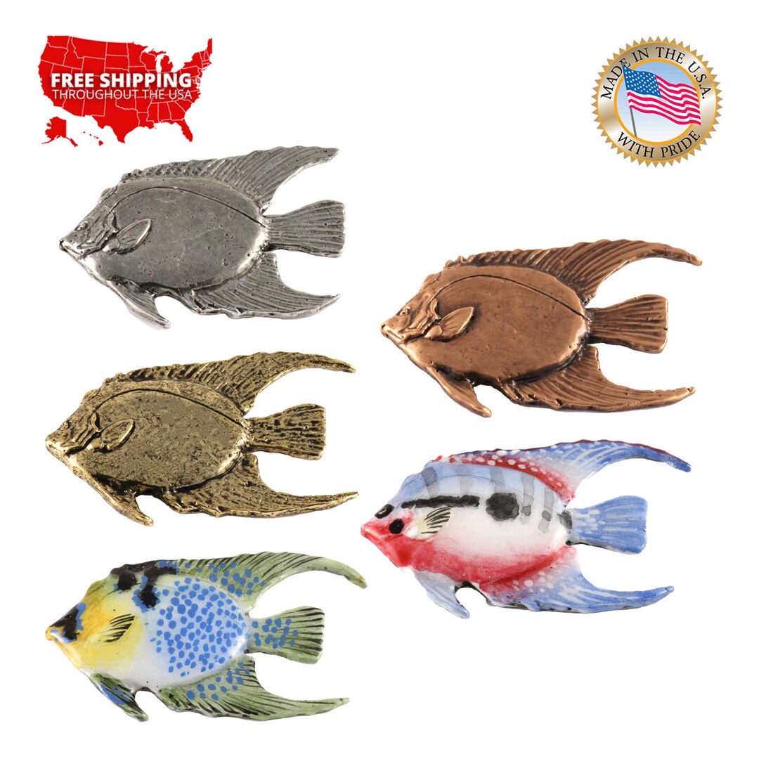 Creative Pewter Designs South American Cichlid Fish Pewter Lapel Pin or ...