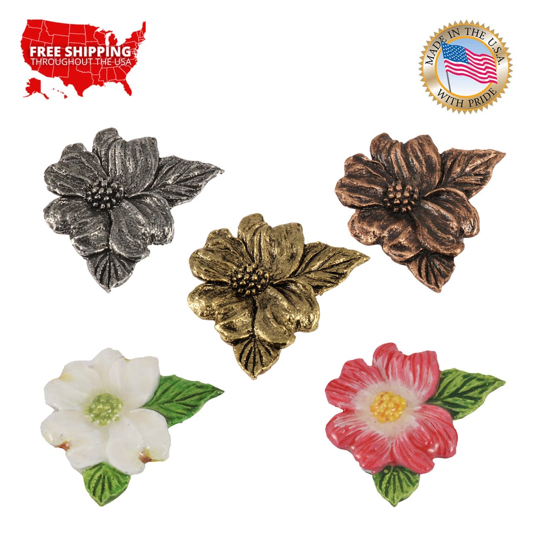 Dogwood Flower Premium Pin, Pewter, Flower, Garden, Plant, Nature ...