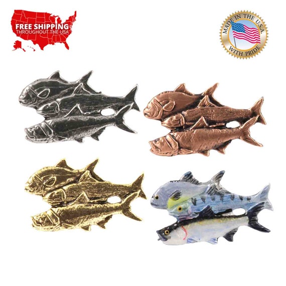 Grand Slam Fish Pin Bonefish Tarpon Permit Pewter Lapel - Etsy