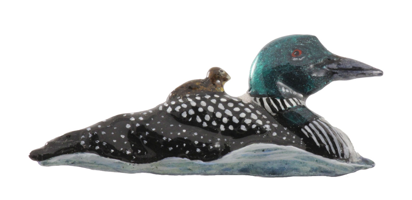 Creative Pewter Designs Loon With Chicks Premium Bird Pewter Lapel Pin ...