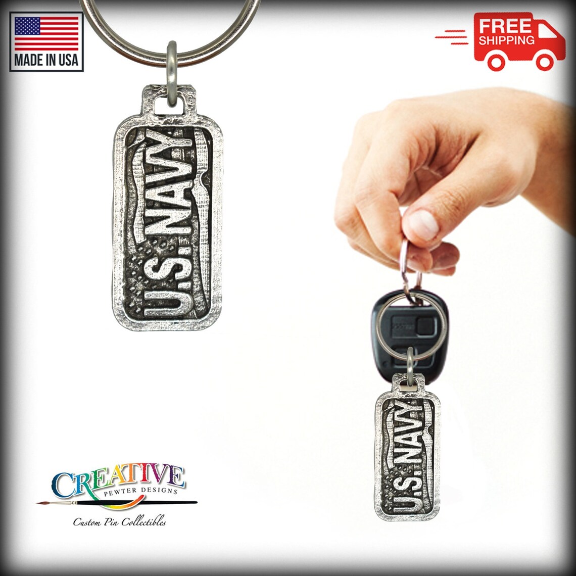 US Navy Keychain, Keys, Fob, Luggage, Baggage, Tag, Patriotic, Military ...
