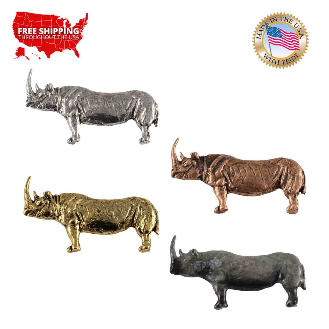 Rhino Pin, Fridge Magnet, Rhinoceros, M104F, 1.75 Inches, Handmade in ...