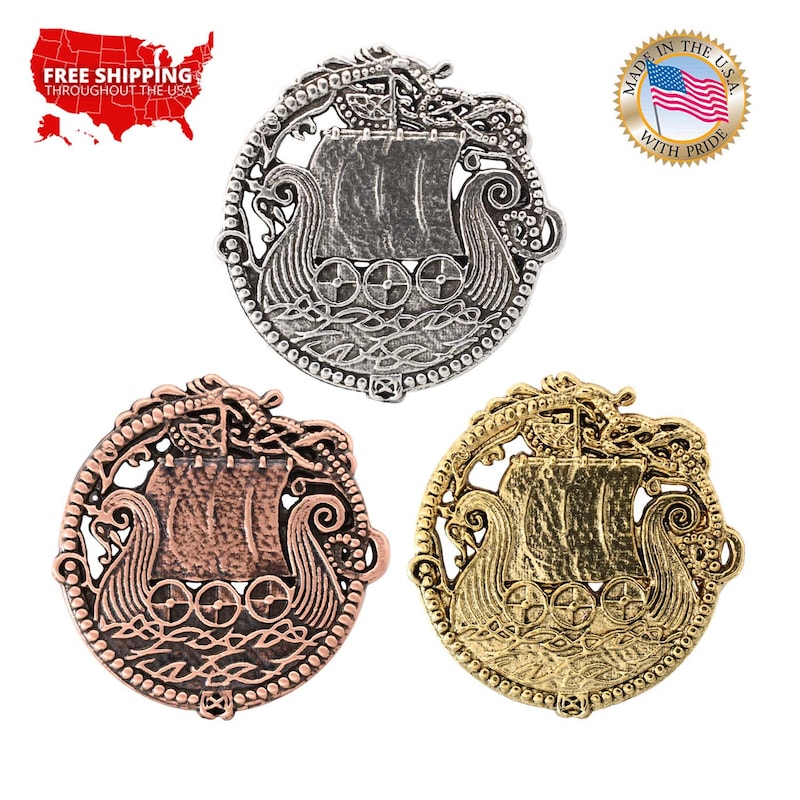 Viking Ship Pin - Etsy