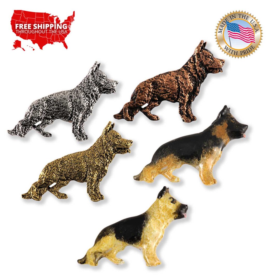 Creative Pewter Designs German Shepherd Dog Pewter Lapel Pin or Magnet ...