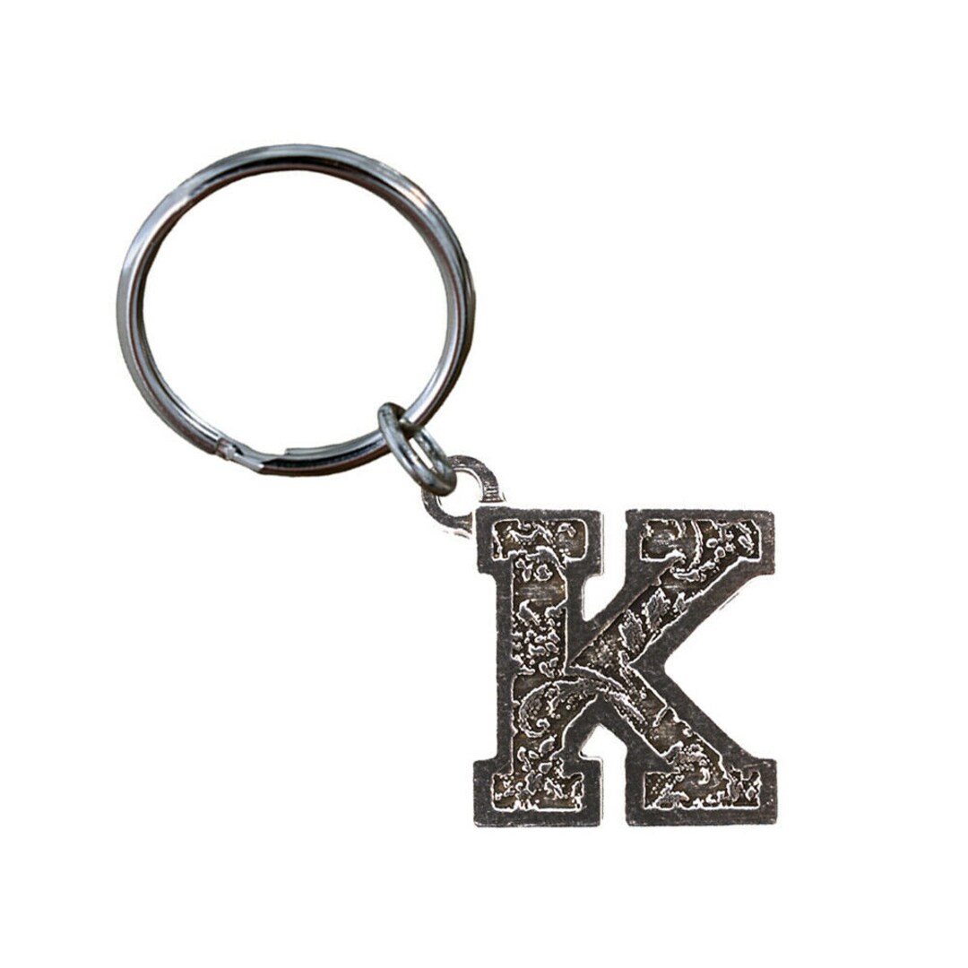 Letter K Keychain, L011KC, 1 Inch, Alphabet, Initial, Personalized ...