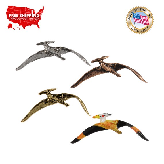 Pterodactyl Flying Dinosaur Pin Pewter Flying Dinosaur - Etsy