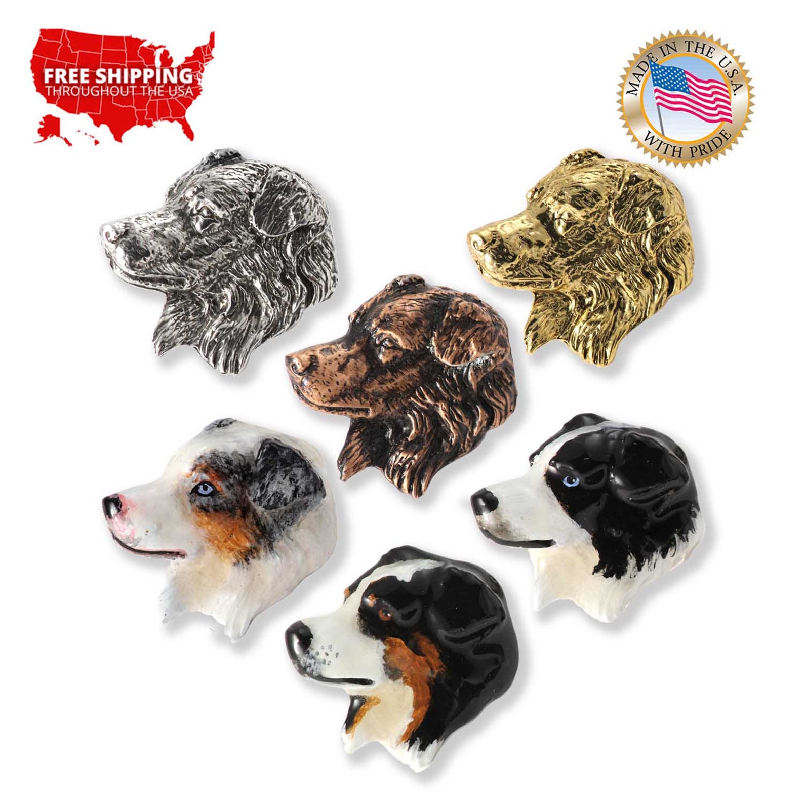 Creative Pewter Designs Australian Shepherd Dog Pewter Lapel - Etsy