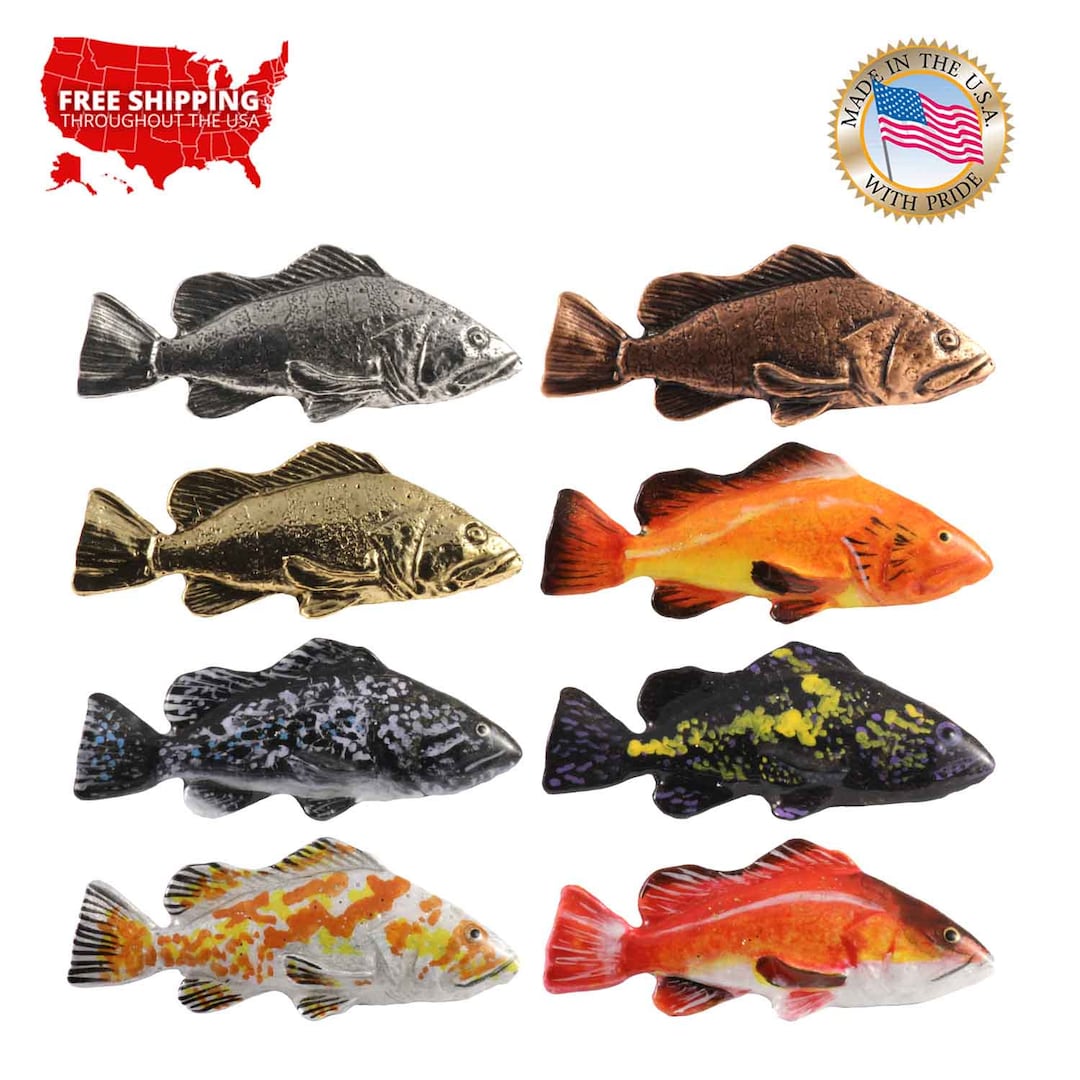 Yelloweye Rockfish Pin, Pewter, Lapel, Hat, Pins, Brooch, Brooches ...