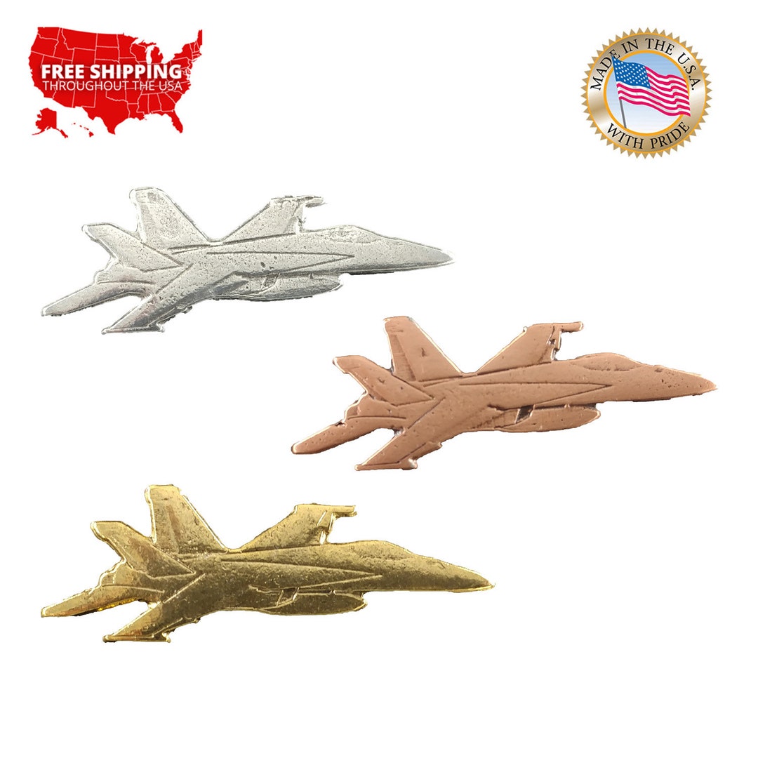 Fighter Jet Pin, Pewter, Fighter, Jet, Plane, Wings, Aviation, Military ...
